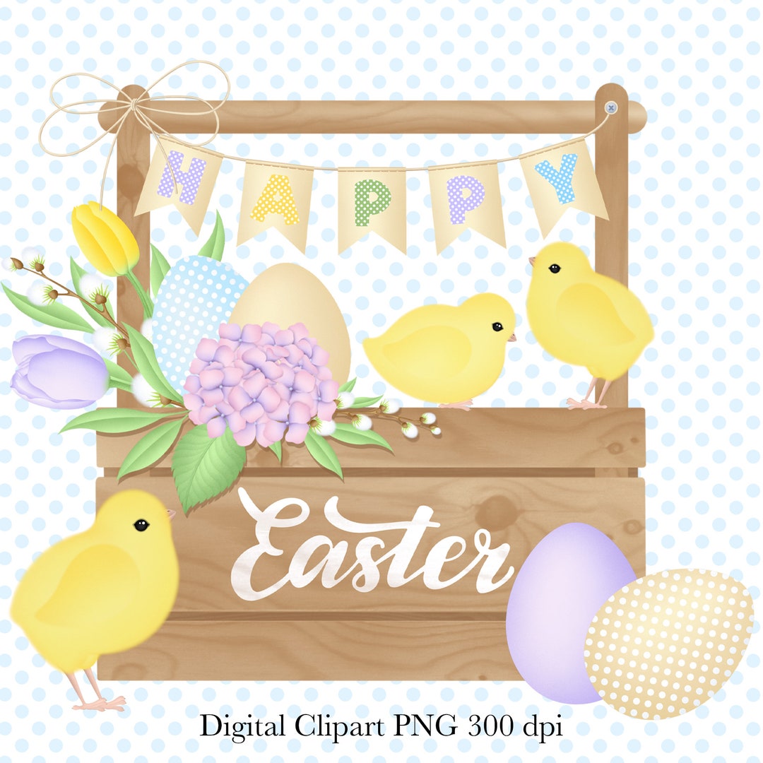 Easter Clipart, Happy Easter Clipart, Eazster Digital Clipart, Floral ...