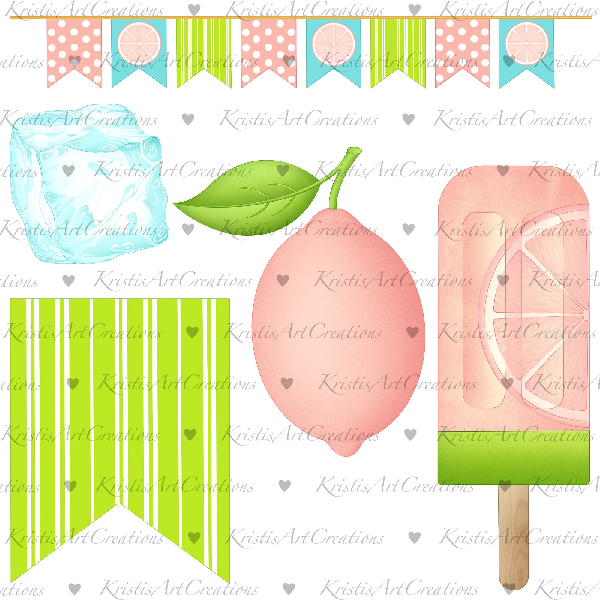 Pink Lemonade Clipart, Lemon Clipart, Summer, Pink Clipart, Summer ...