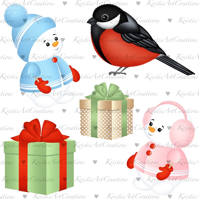 Cute Snowman Clipart Snowman Party Christmas Happy New - Etsy