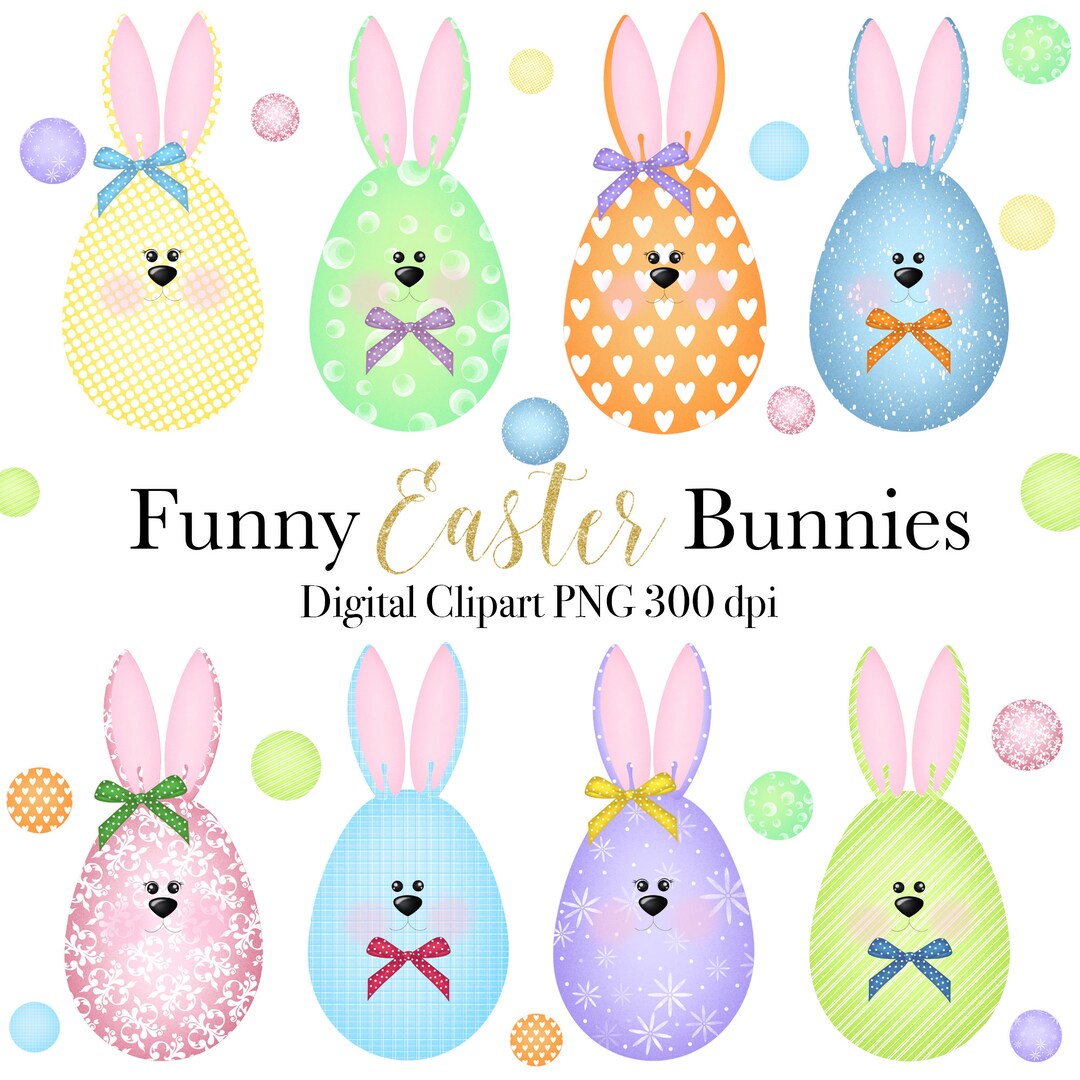 Digital Easter Clipart, Easter Bunnies Clipart, Digital Clipart ...
