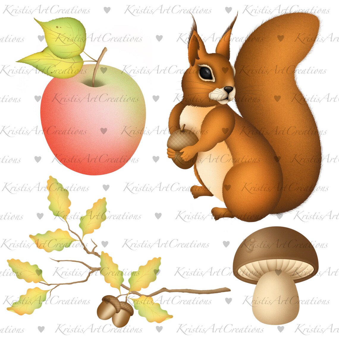 Forest Animals Clipart, Fall Clipart, Autumn Clipart, Animals Clipart ...