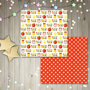 Back to School Seamless Patterns, Back to School Print Digital Paper ...