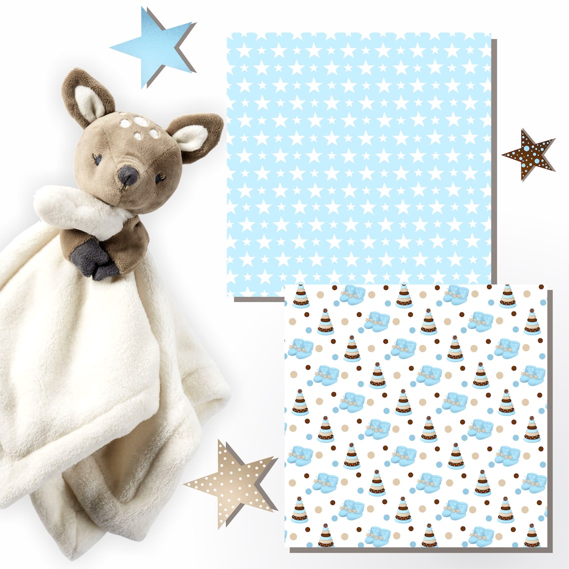 Digital Baby Boy Patterns, Baby Boy Seamless Patterns, Baby Boy Digital ...