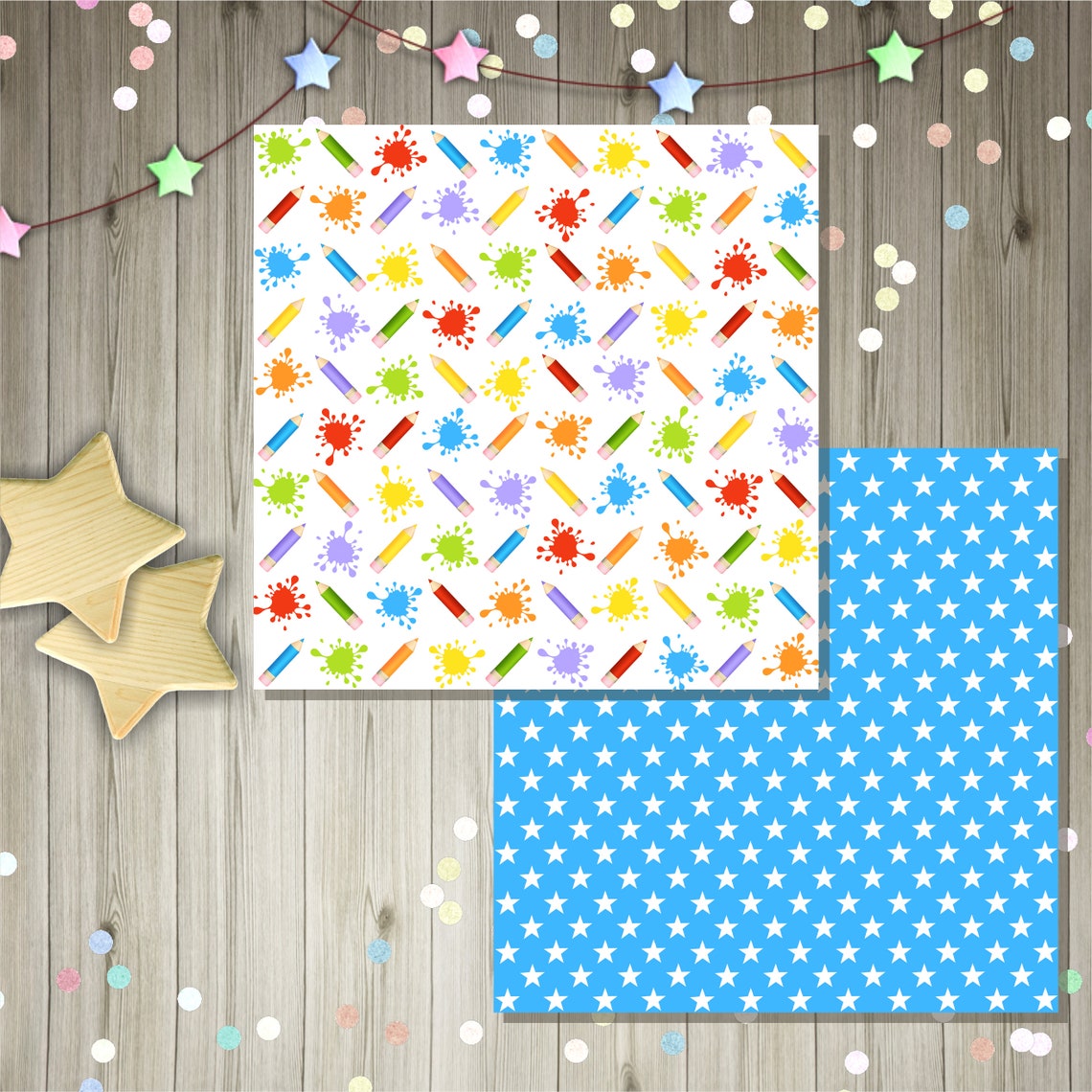 Back to School Seamless Patterns, Back to School Print Digital Paper ...