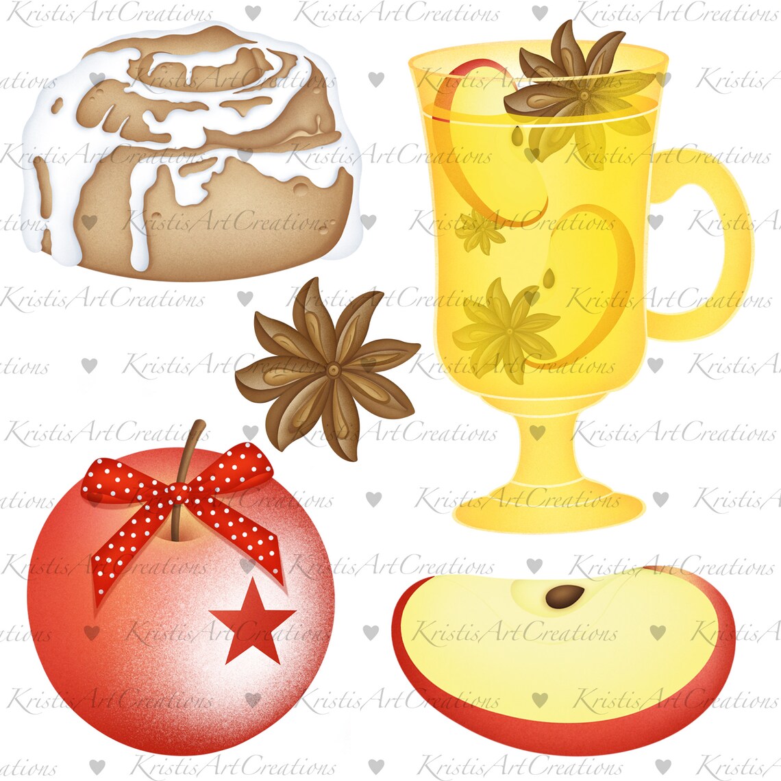 Winter Food Clipart, Winter Clipart, Winter Digital Clipart, Christmas ...