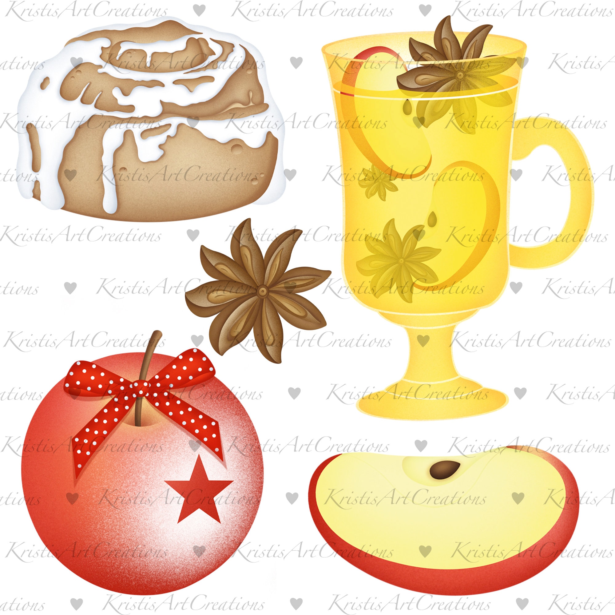 Winter Food Clipart, Winter Clipart, Winter Digital Clipart, Christmas ...
