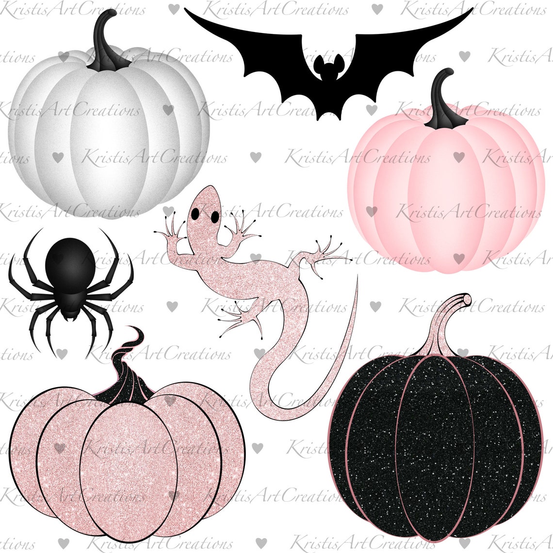 Pink Pumpkins Clipart Halloween Clipart boo Clipart Digital - Etsy