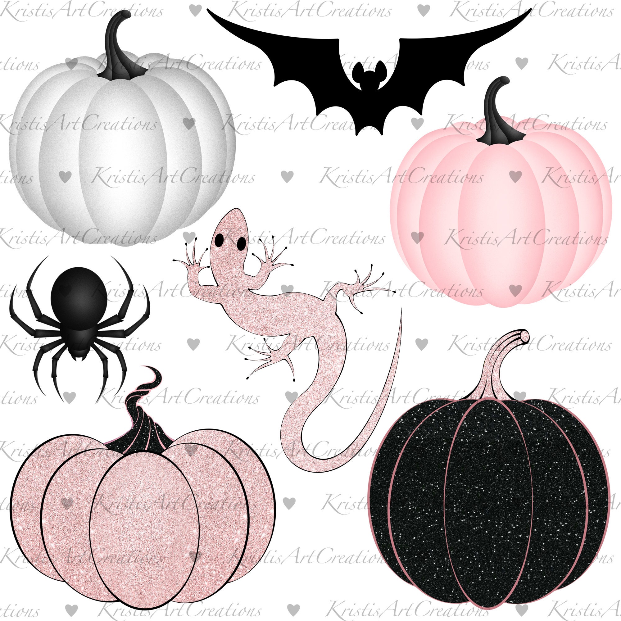 Pink Pumpkins Clipart Halloween Clipart boo Clipart Digital - Etsy