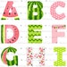 Watermelon Alphabet Clipart, Alphabet, Watermelon, Summer, Green & Pink ...