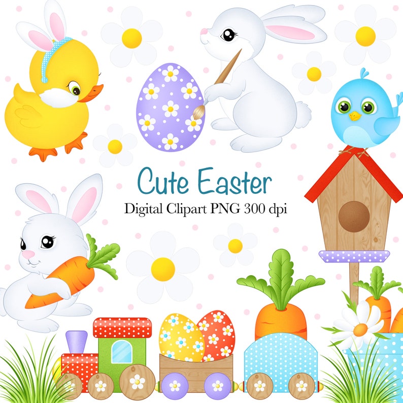 Easter Clipart, Happy Easter, Cute Easter, Easter Bunnies, Easter Eggs ...