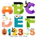 Halloween Alphabet Clipart, Halloween Numbers Clipart, Halloween ...