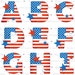 Independence Day Alphabet Clipart, Letters, Numbers, 4th of July ...
