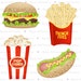 Fast Food Clipart, Food and Drink Clipart, Pizza, Hamburger, Hot Dog ...