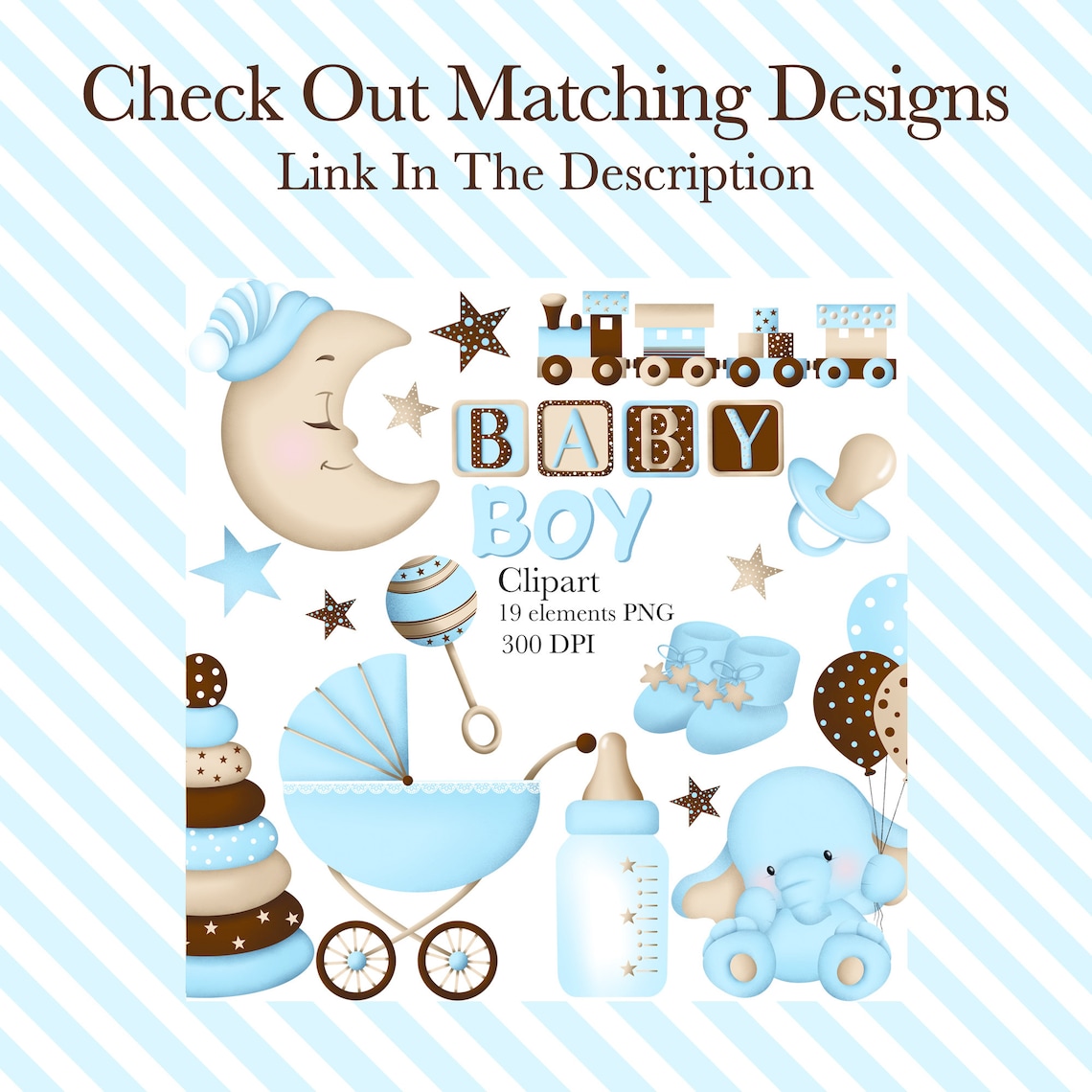 Baby Boy Clipart Baby Digital Clipart Baby Shower Clipart - Etsy