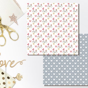 Digital Paris Pattern, Paris Seamless Pattern, Paris Digital Paper ...