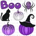 Purple Pumpkins Clipart Halloween Clipart boo Clipart - Etsy