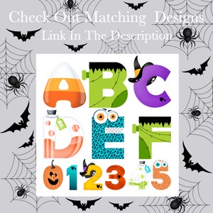 Halloween Alphabet Clipart, Halloween Numbers Clipart, Halloween ...