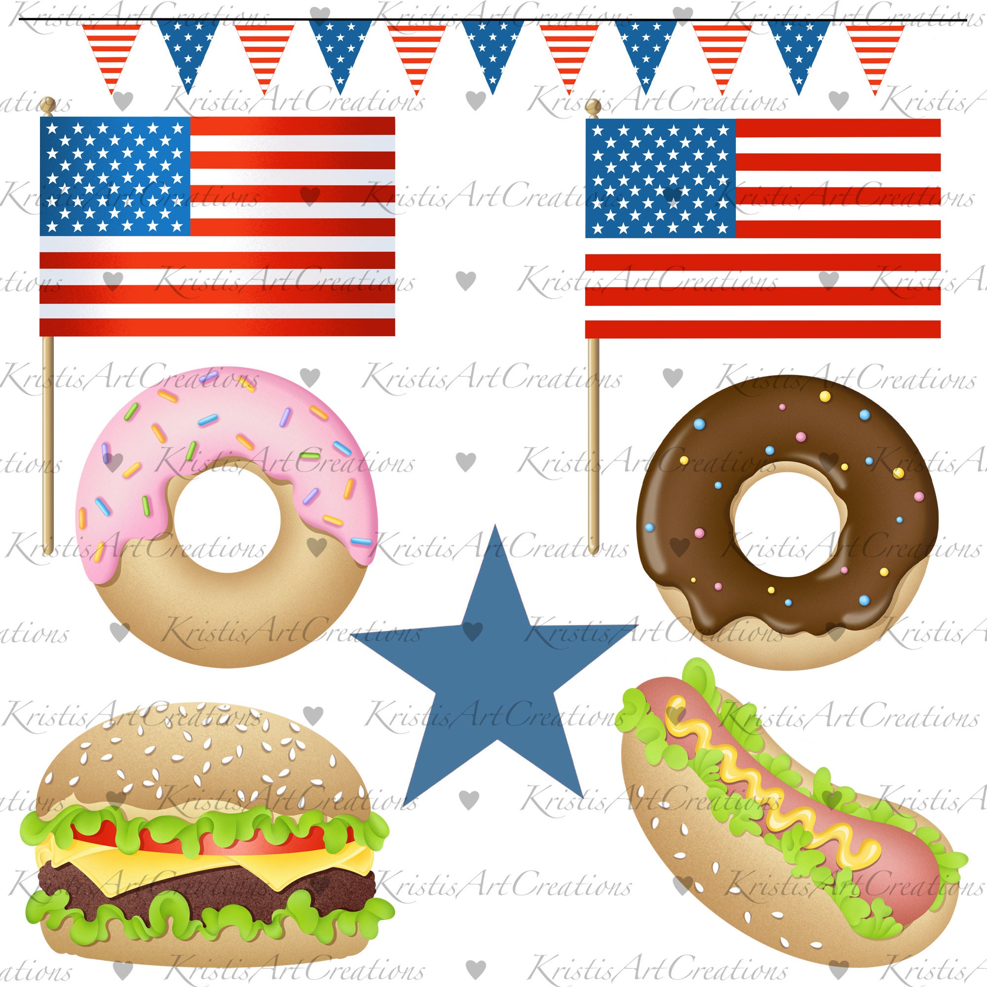 USA Clipart, 4th of July Clipart, America Clipart, American Flag ...
