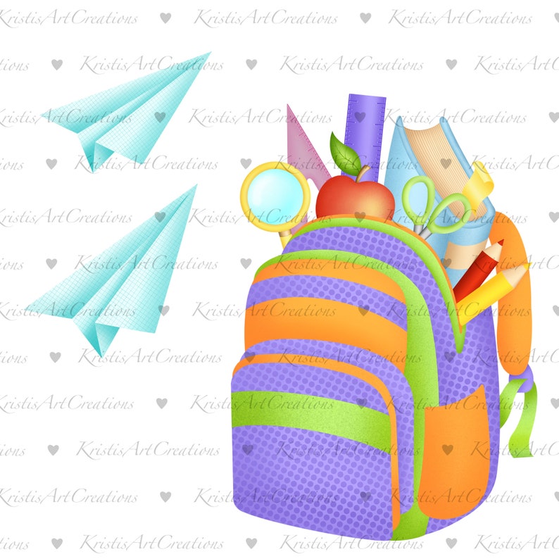 Back to School Clipart, School Clipart, Clipart, Digital Clipart, Books ...