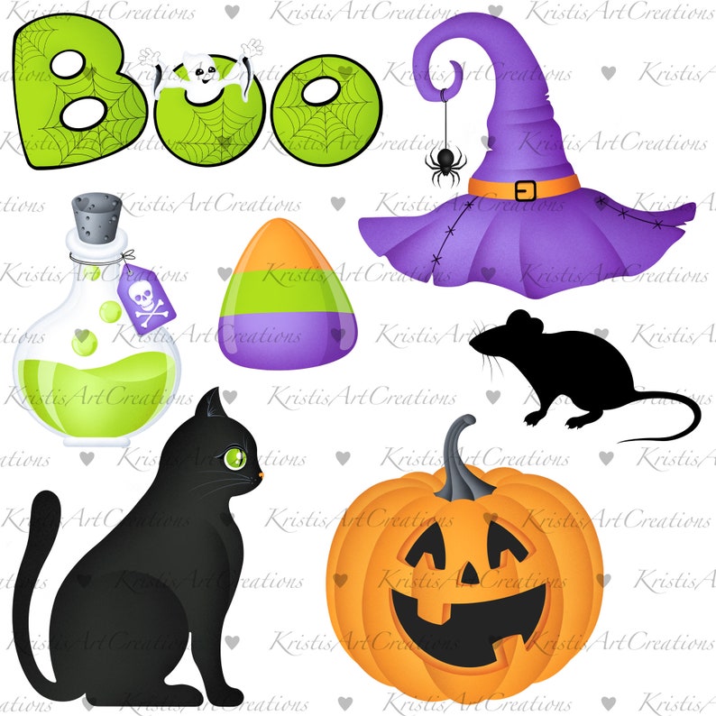 Happy Halloween Clipart Halloween Clipart Boo Clipart - Etsy