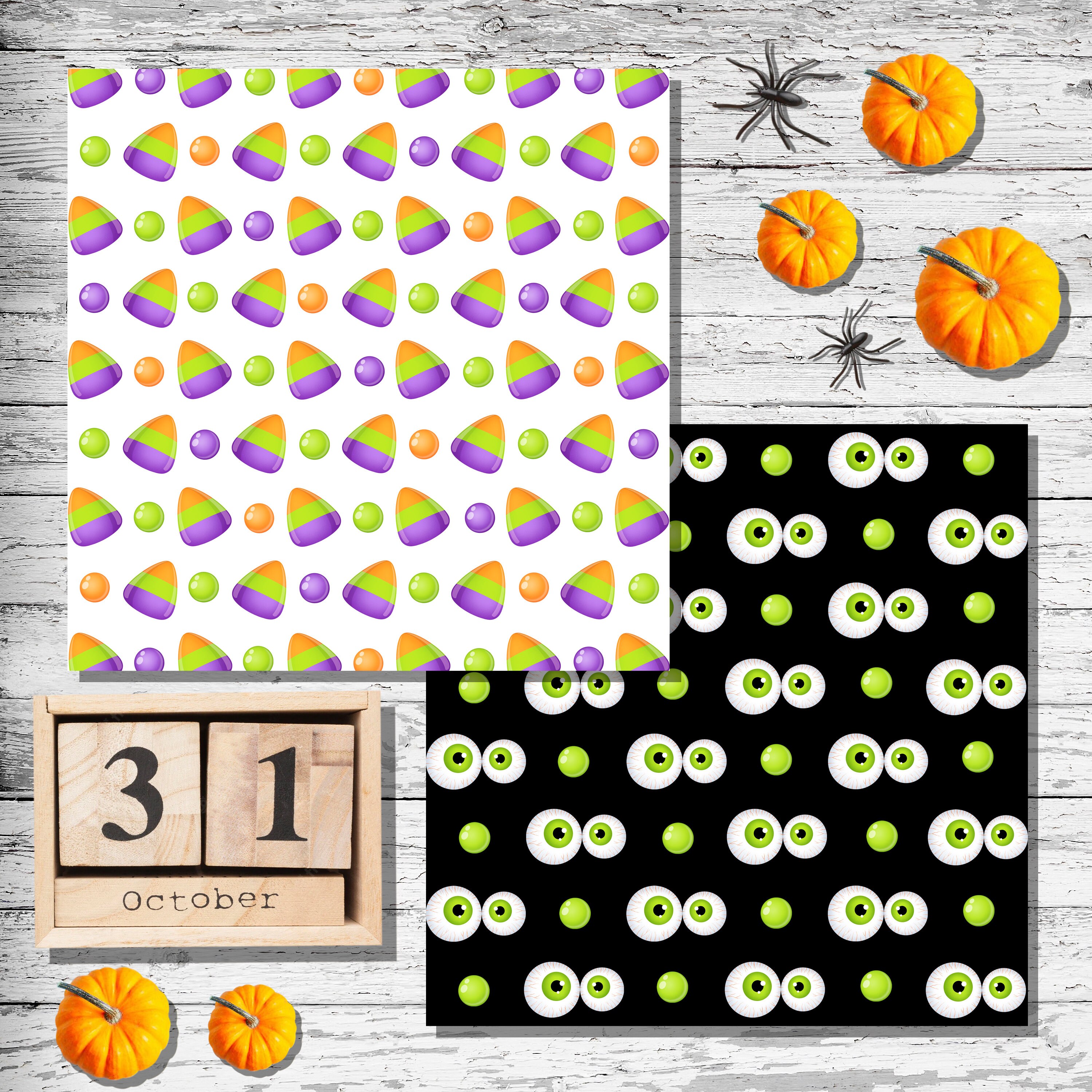 Halloween Sweets Pattern, Halloween Pattern, Digital Candycorn Pattern ...