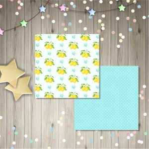 Lemon Seamless Pattern, Floral Pattern, Lemons and Flowers, Green and ...