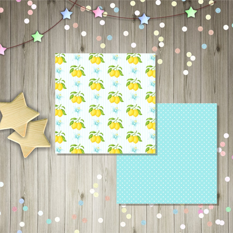 Lemon Seamless Pattern, Floral Pattern, Lemons and Flowers, Green and ...