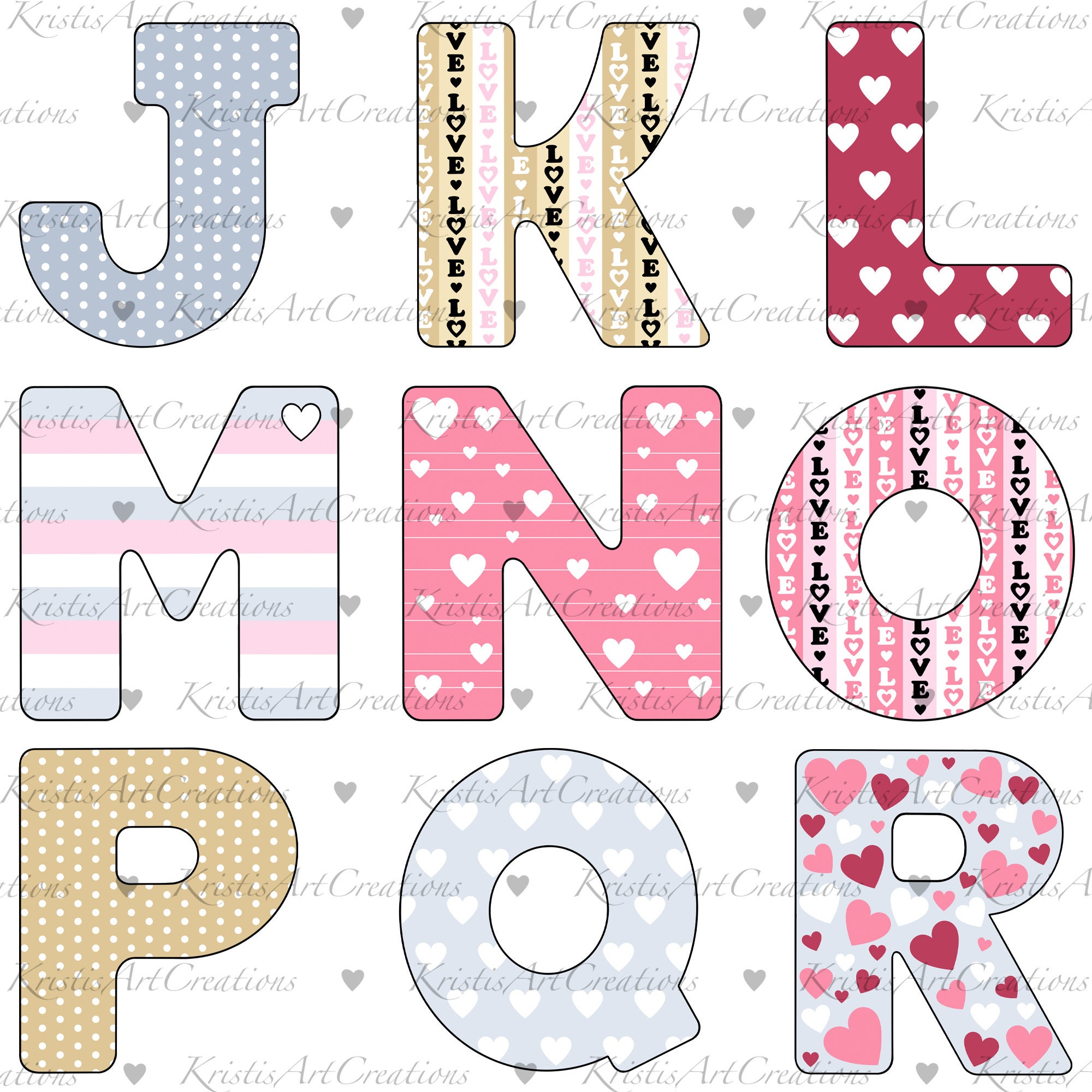 Valentine's Day Alphabet Clipart, Gnomes Alphabet, Pinkclipart, Love ...