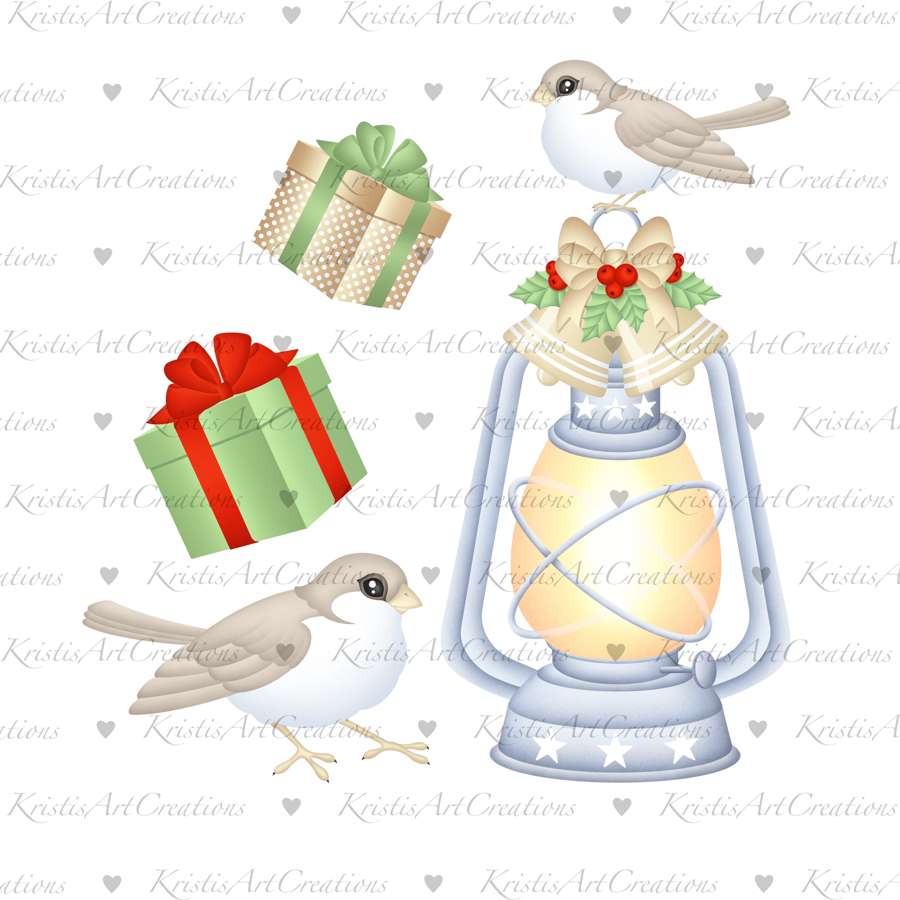 Winter Digital Clipart Christmas Merry Christmas Happy New - Etsy