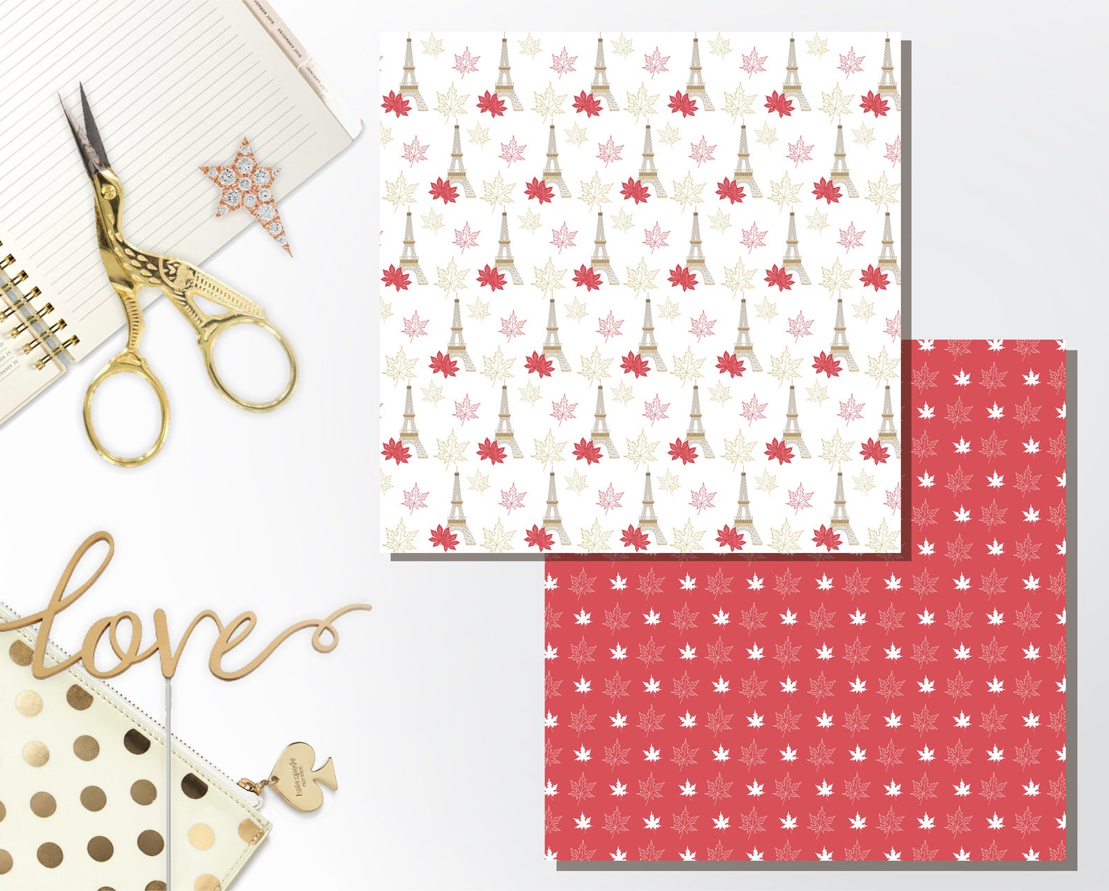 Digital Paris Pattern, Paris Seamless Pattern, Paris Digital Paper ...