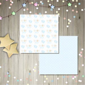 Baby Boy Seamless Pattern, Baby Boy Paper Pack, Baby Boy Digital ...