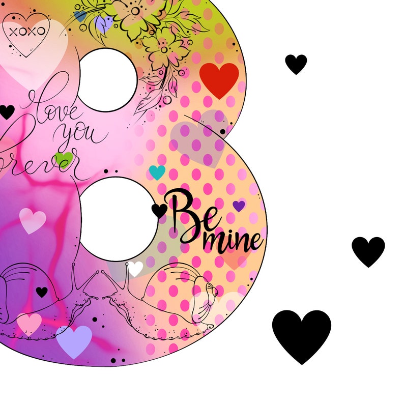Valentine's Day Alphabet Clipart, Alphabet, Multicolor Alphabet, XOXO ...