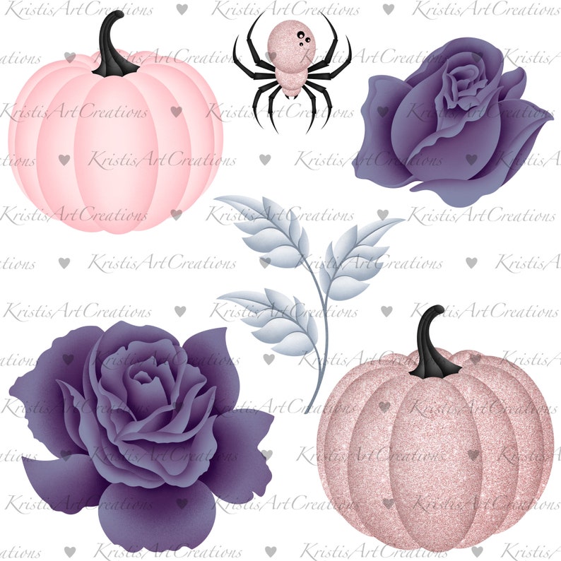 Pink Halloween Clipart, Happy Halloween Clipart, Purple Clipart ...