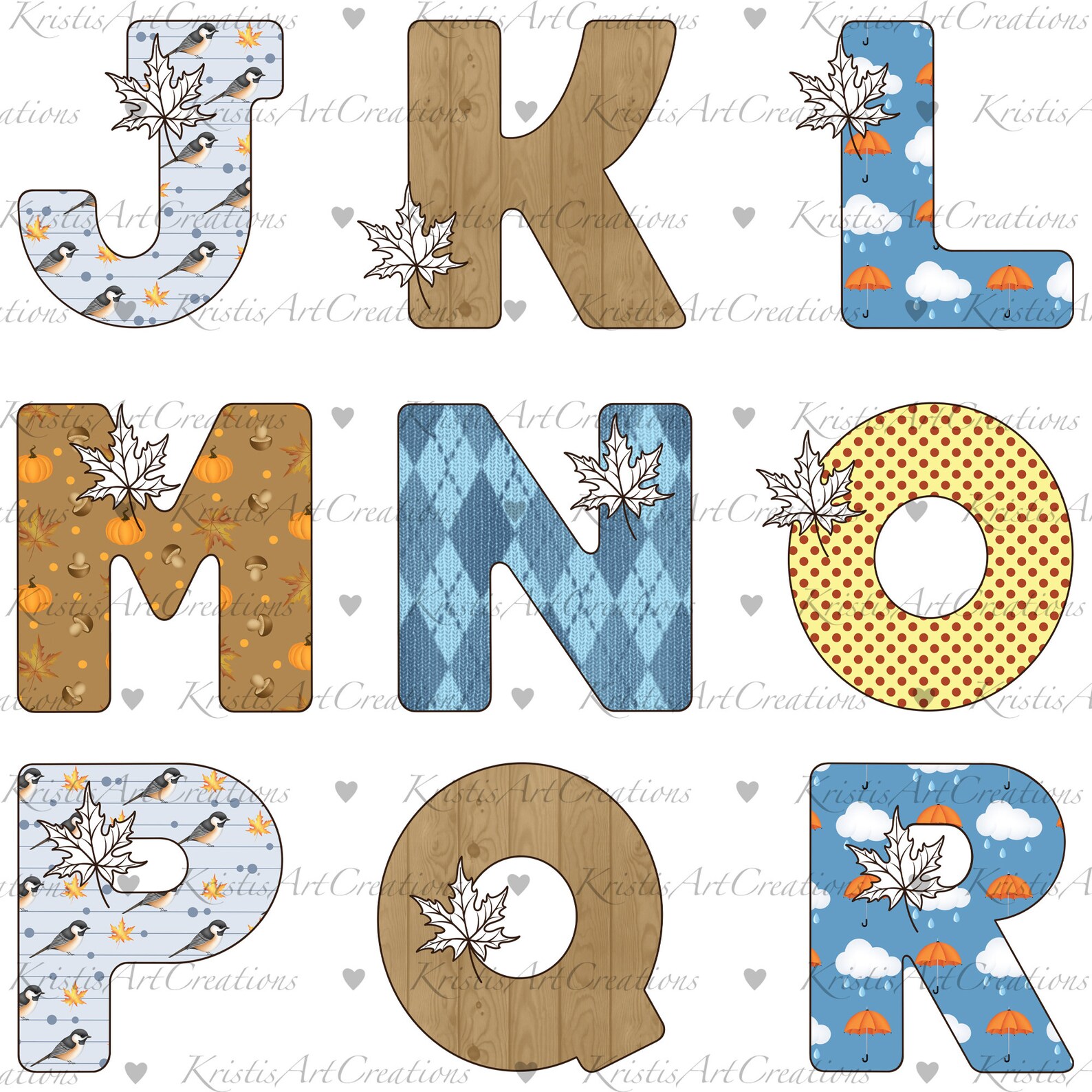 Autumn Alphabet Clipart, Fall Alphabet Clipart, Letters, Numbers, Fall ...