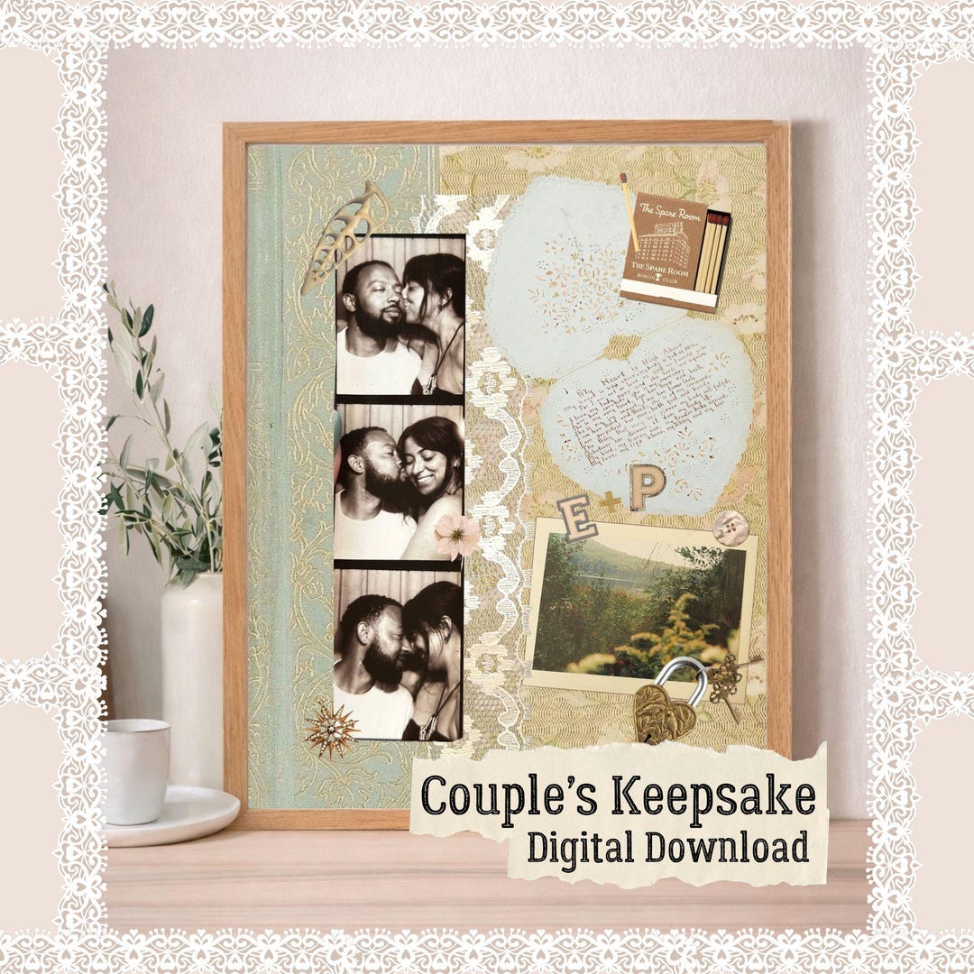 Custom Couples Collage (digital Download) Personalized Anniversary Gift ...