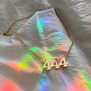 Angel Number 444 Necklace - Etsy
