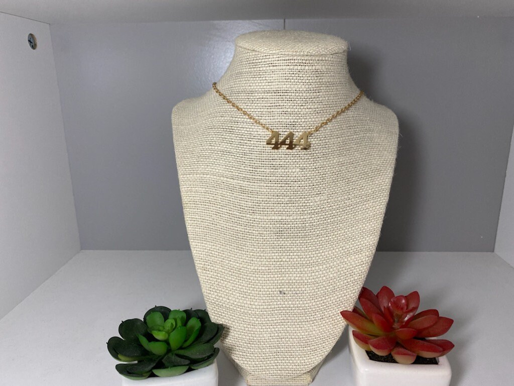 Angel Number 444 Necklace - Etsy