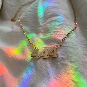 Angel Number 444 Necklace - Etsy