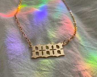 8 Ball Necklace Cuban Chain 888 Angel Number Jewelry - Etsy
