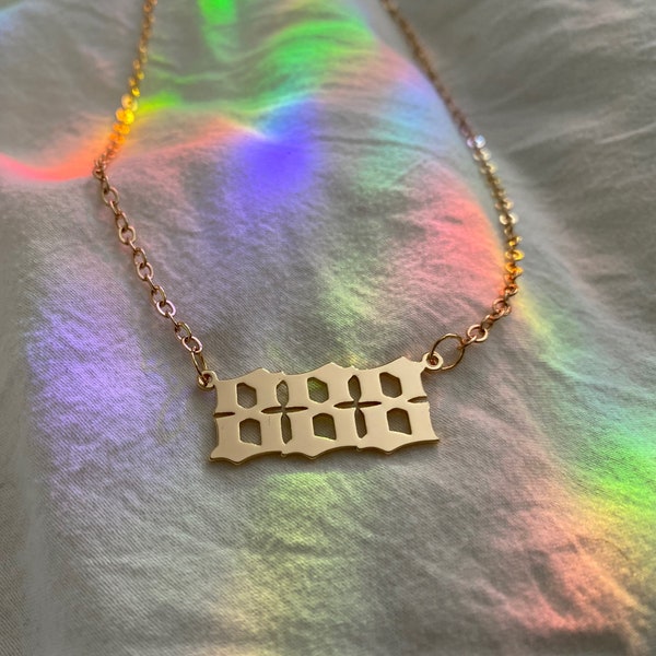 888 Necklace - Etsy