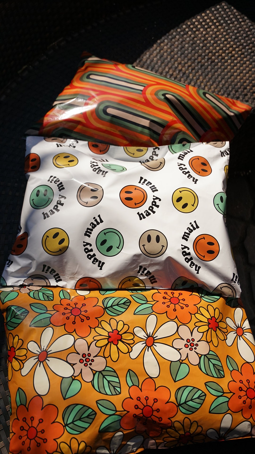 10x13" Smiley Face Poly Mailers: Original Happy Mail Design, Recyclable ...