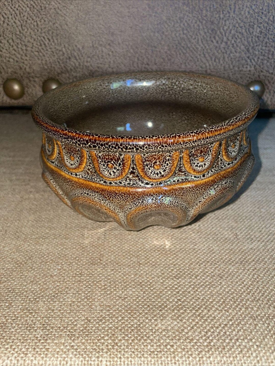 Celebrating Home Stoneware Collection Large Bowl Green Brown Speckle ...