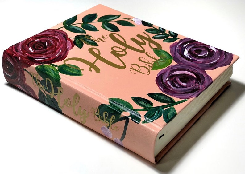 Hand Painted Bible - Etsy