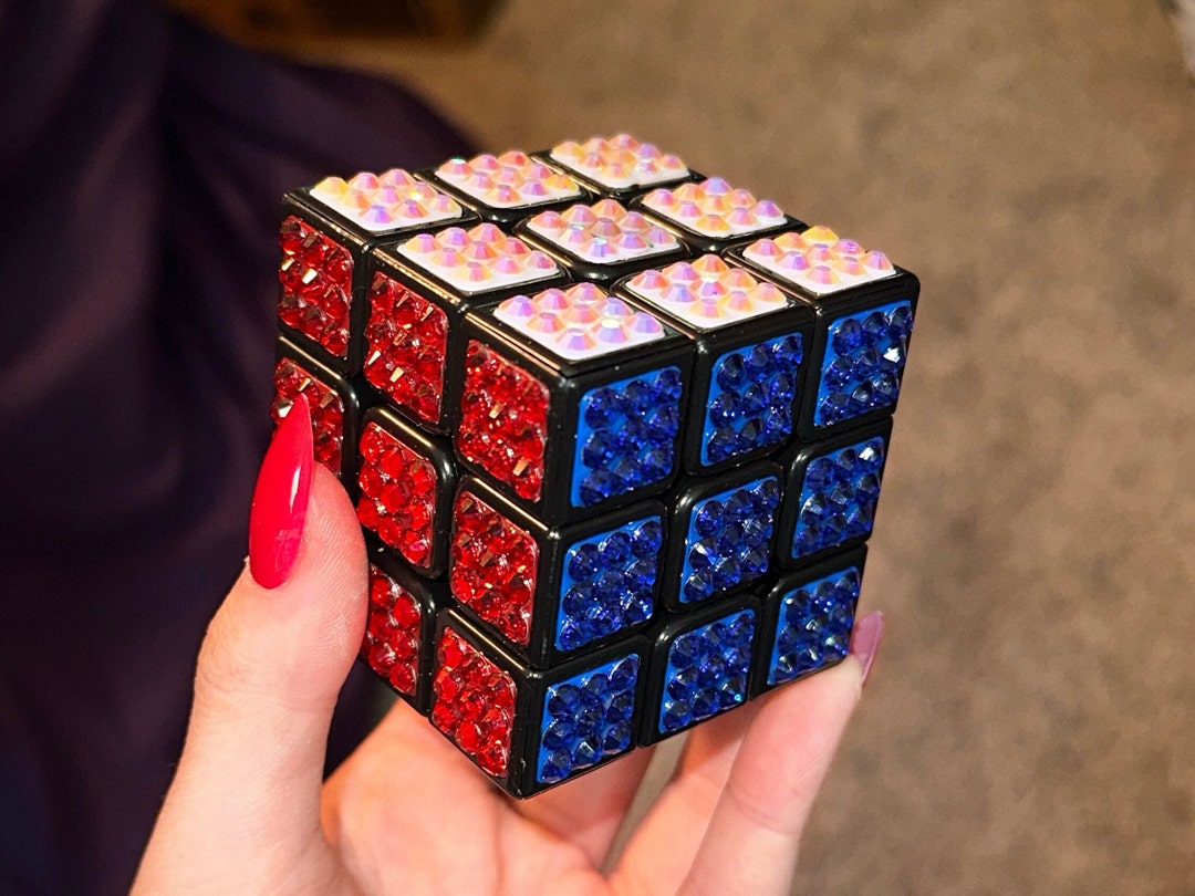 Bedazzled Rubik Cube, Rhinestone Rubik Cube, Sparkling Rubik's Cube ...