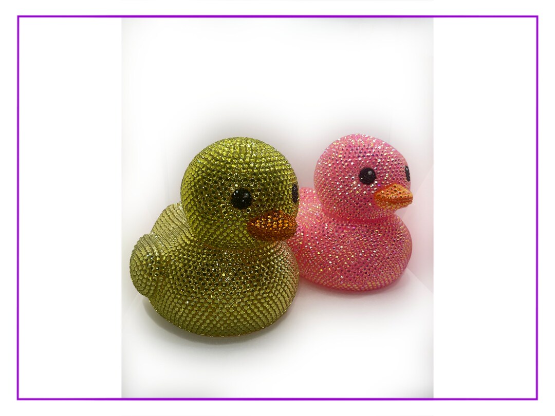 Bedazzled Rhinestone Rubber Duck, Disco Duck Sculpture, Bling Rubber Ducks, Funky Home Decor ...