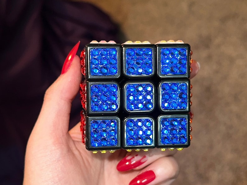 Bedazzled Rubik Cube, Rhinestone Rubik Cube, Sparkling Rubik's Cube ...