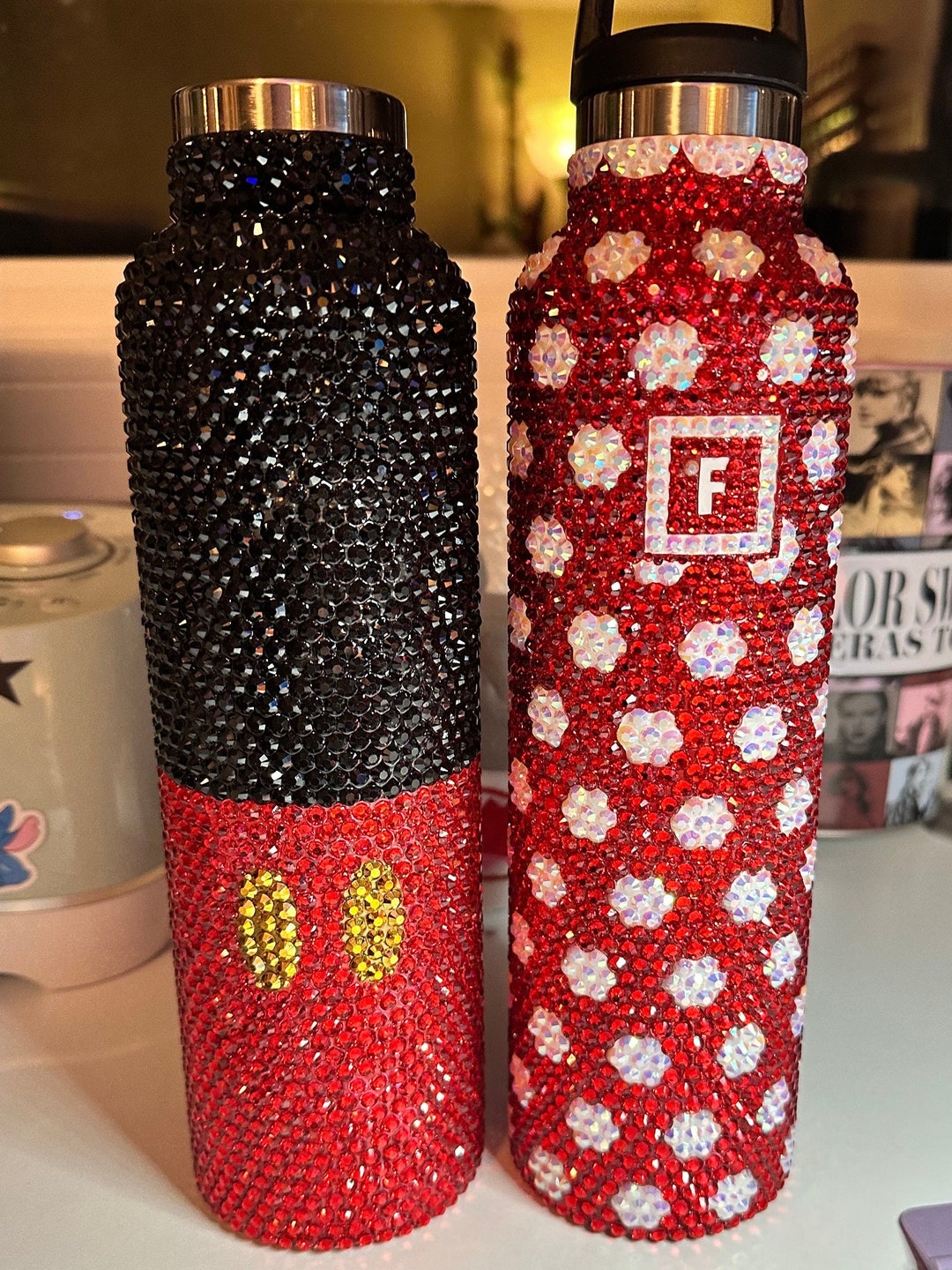 Bedazzled Mouse Inspired Iron Flask Water Tumbler - 24oz - Etsy