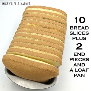Whole Loaf of Full Size Bread With 25 Pieces for Pretend Kitchen Play ...
