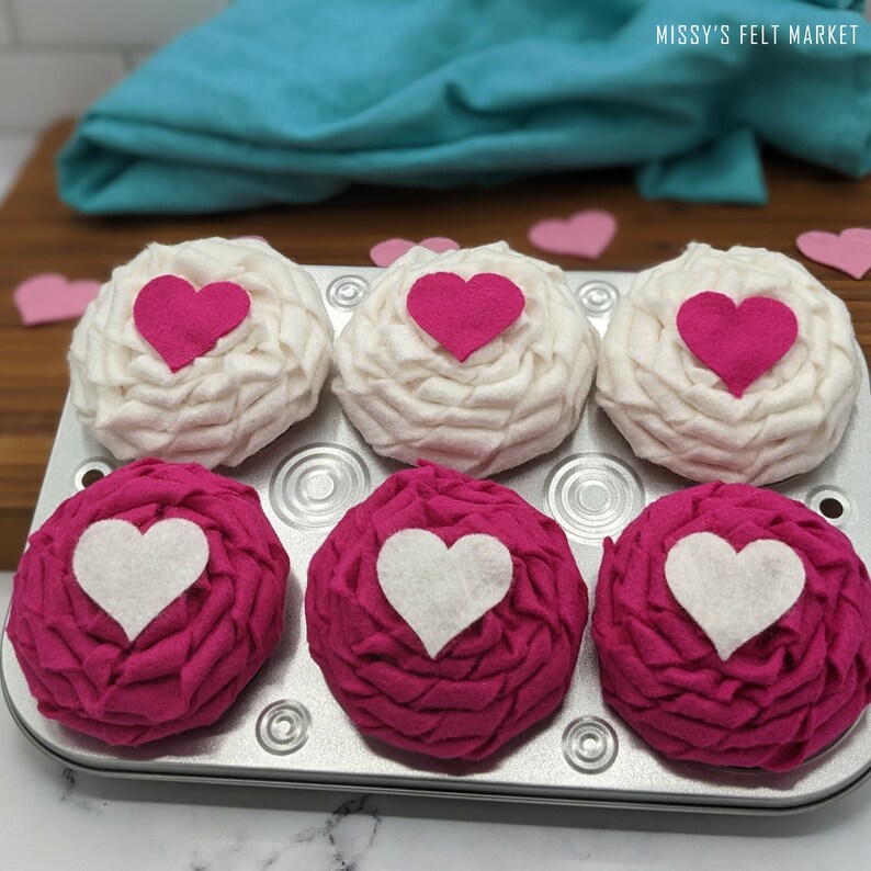 Pretty in PINK Cupcakes for Valentine's Day Pretend Play - Etsy Australia