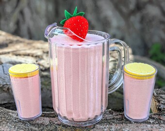 Lemonade Play Set for Pretend Play 1 Pitcher of Felt Drink - Etsy